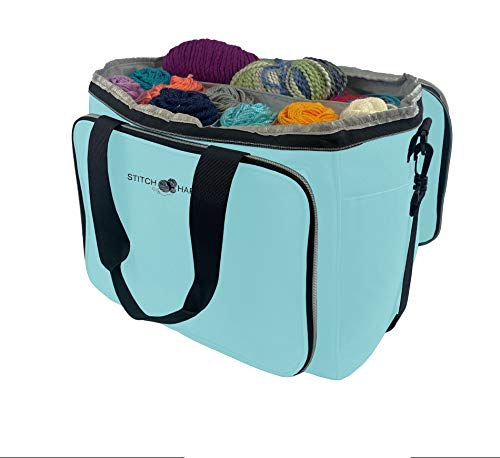 Stitch Happy Yarn Tote (Angel) Large Yarn Bag, Crochet Bag, Yarn Storage, Crochet Storage