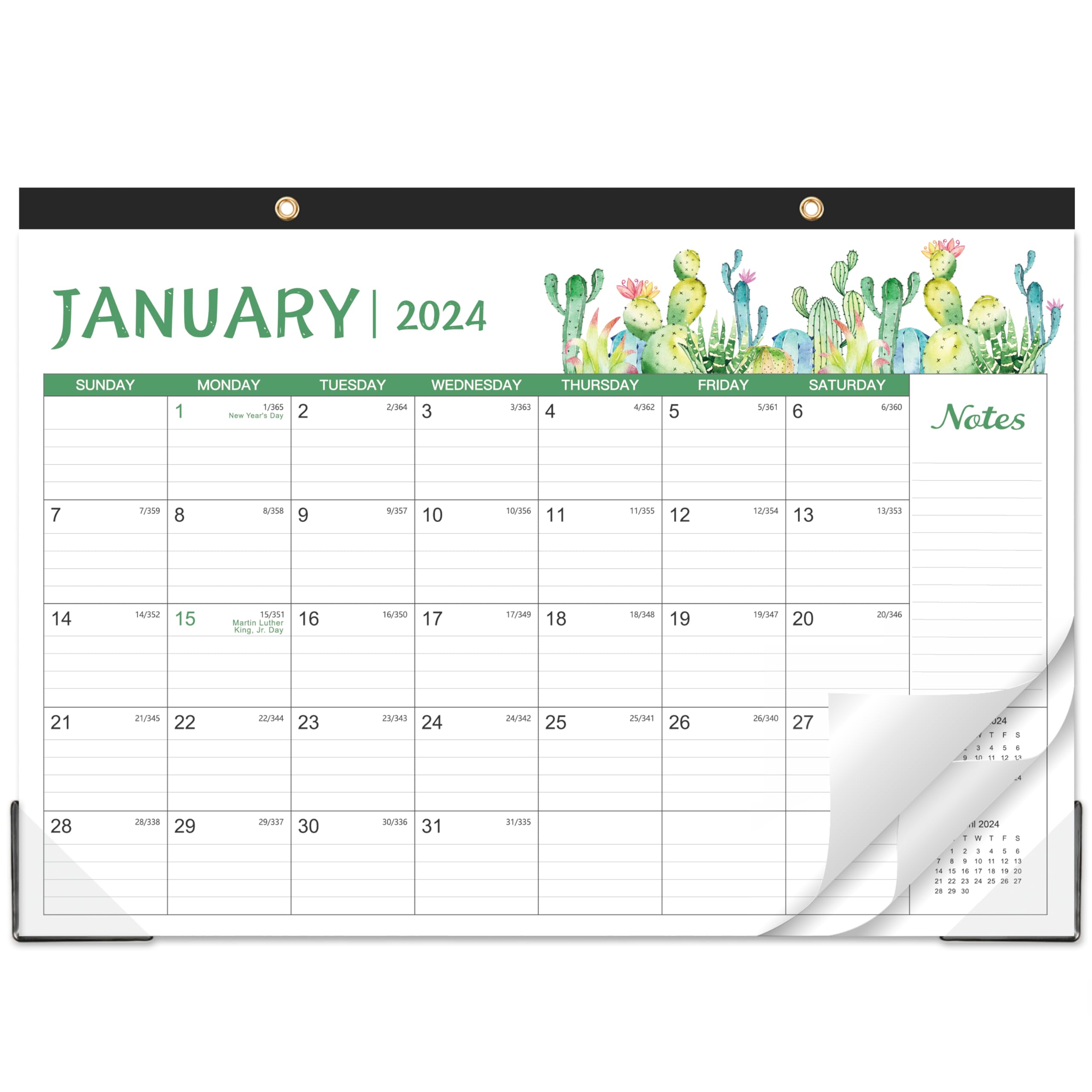 2023-2024 Desk Calendar - Jan 2023 - Jun 2024, 18 Months Large Monthly Desk Calendar, 17" x 12", Desk Pad, Large Ruled Blocks, to-do List & Notes, Best Desk/Wall Calendar for Planning or Organizing