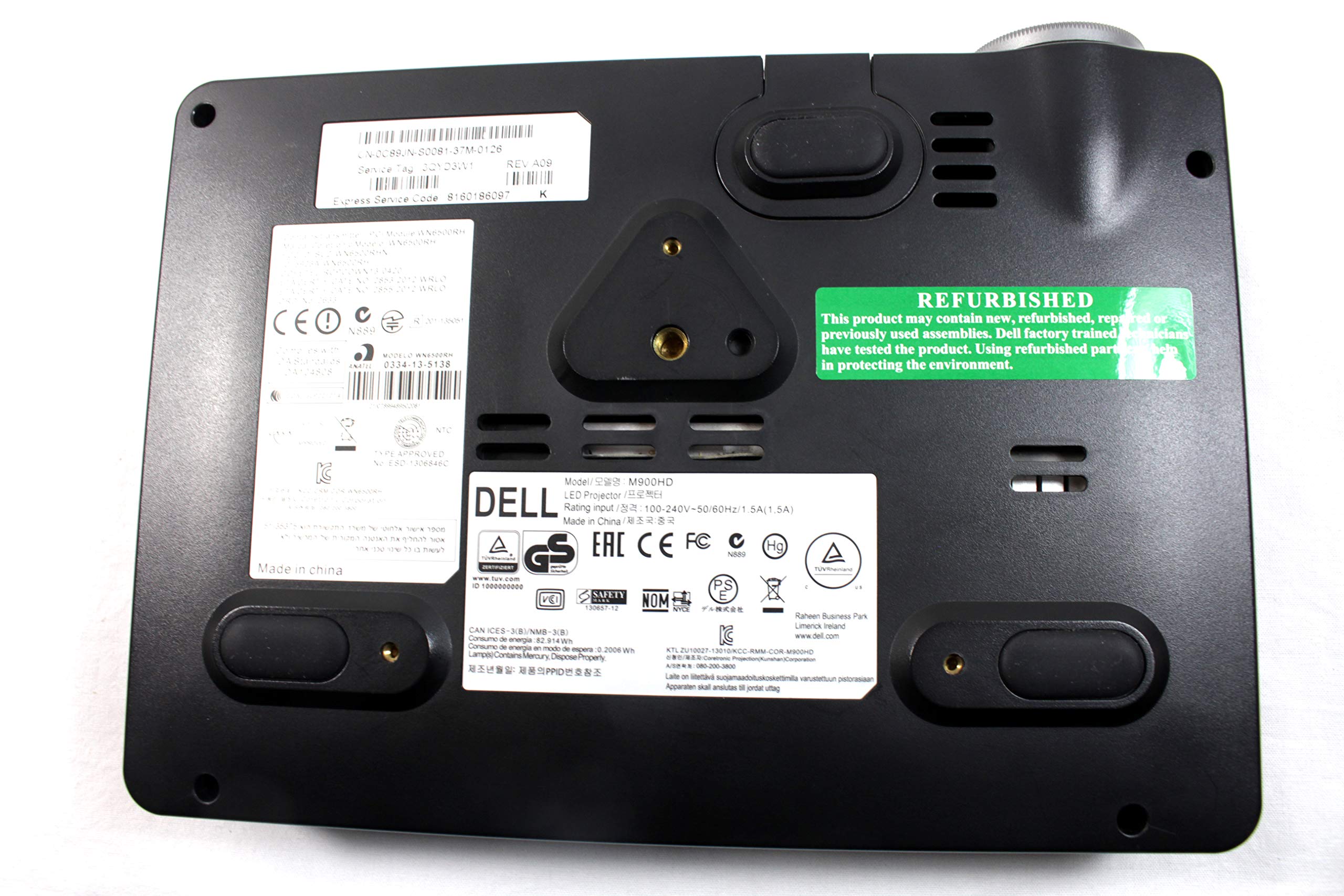 Dell M900HD DLP Projector 720p HDTV 16:10 1280x800 WXGA 700:1 900 lm HDMI/USB Speaker
