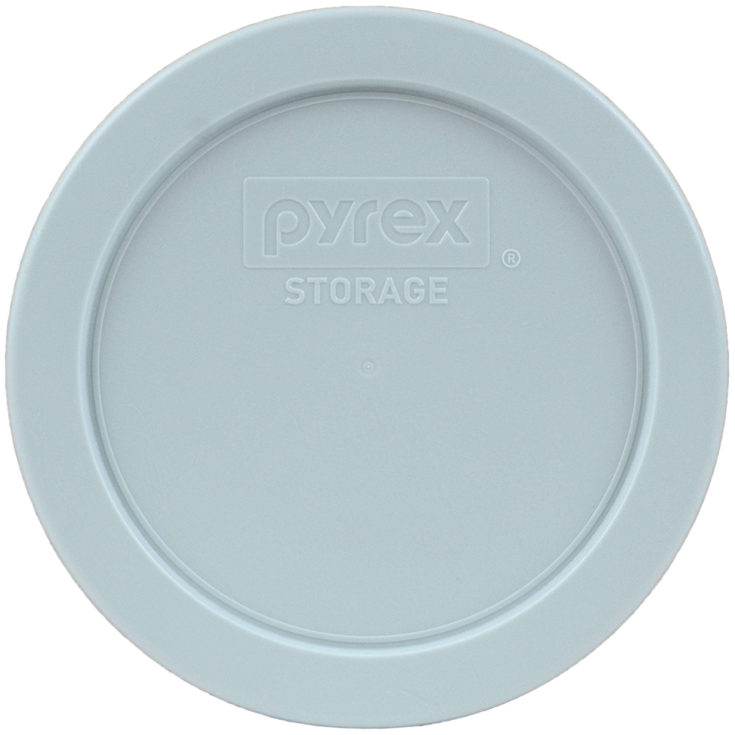 Pyrex (1) 7402-PC Marine Blue & (1) 7201-PC Blue Spruce & (1) 7200-PC Muddy Aqua Round Plastic Food Storage Replacement Lids