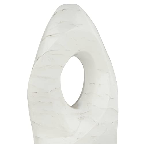 Studio 55D Kentwell 13 3/4" High Painted White Sculpture