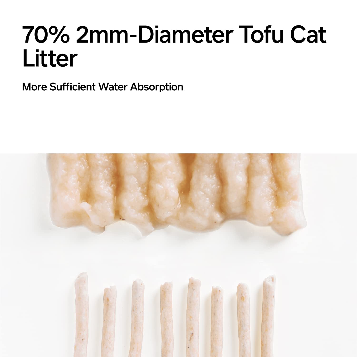 pidan Tofu Cat Litter Clumping,Flushable,Ultra Absorbent and Fast Drying, 100% Natural Ingredients Litter,Solubility in Water,Really Dust-Free,Less Scattering (5.3lb×1bag)