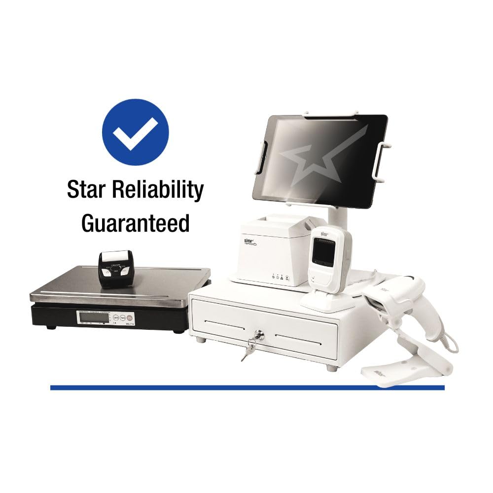 Star Micronics TSP143IIIBi Bluetooth Thermal Receipt Printer for iOS, Android, and Windows with Auto-cutter and Internal Power Supply - Gray