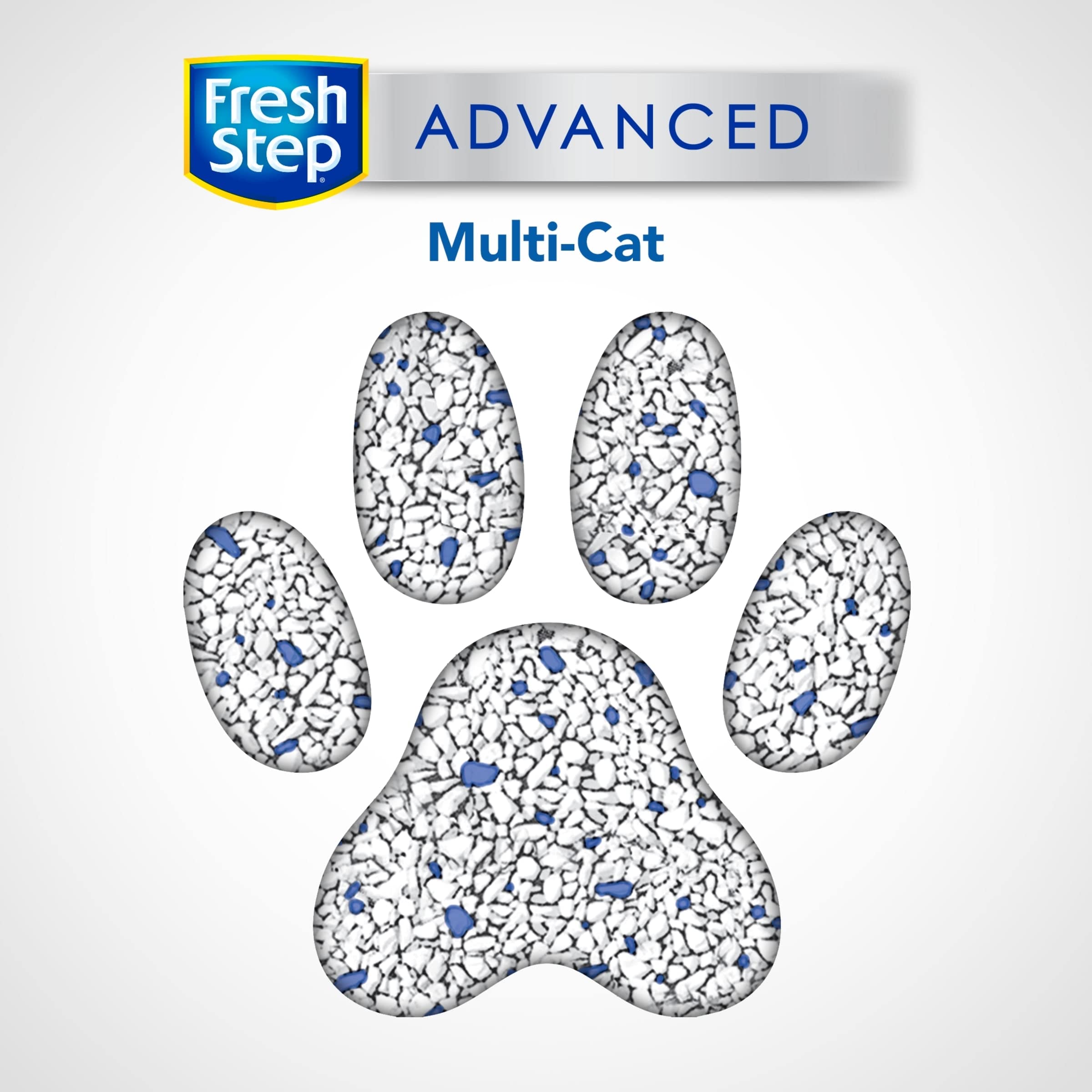 Fresh Step Clumping Cat Litter, Multi-Cat, Advanced Long Lasting Odor Control Kitty Litter with Activated Charcoal, Low Dust Formula, 18.5 lb