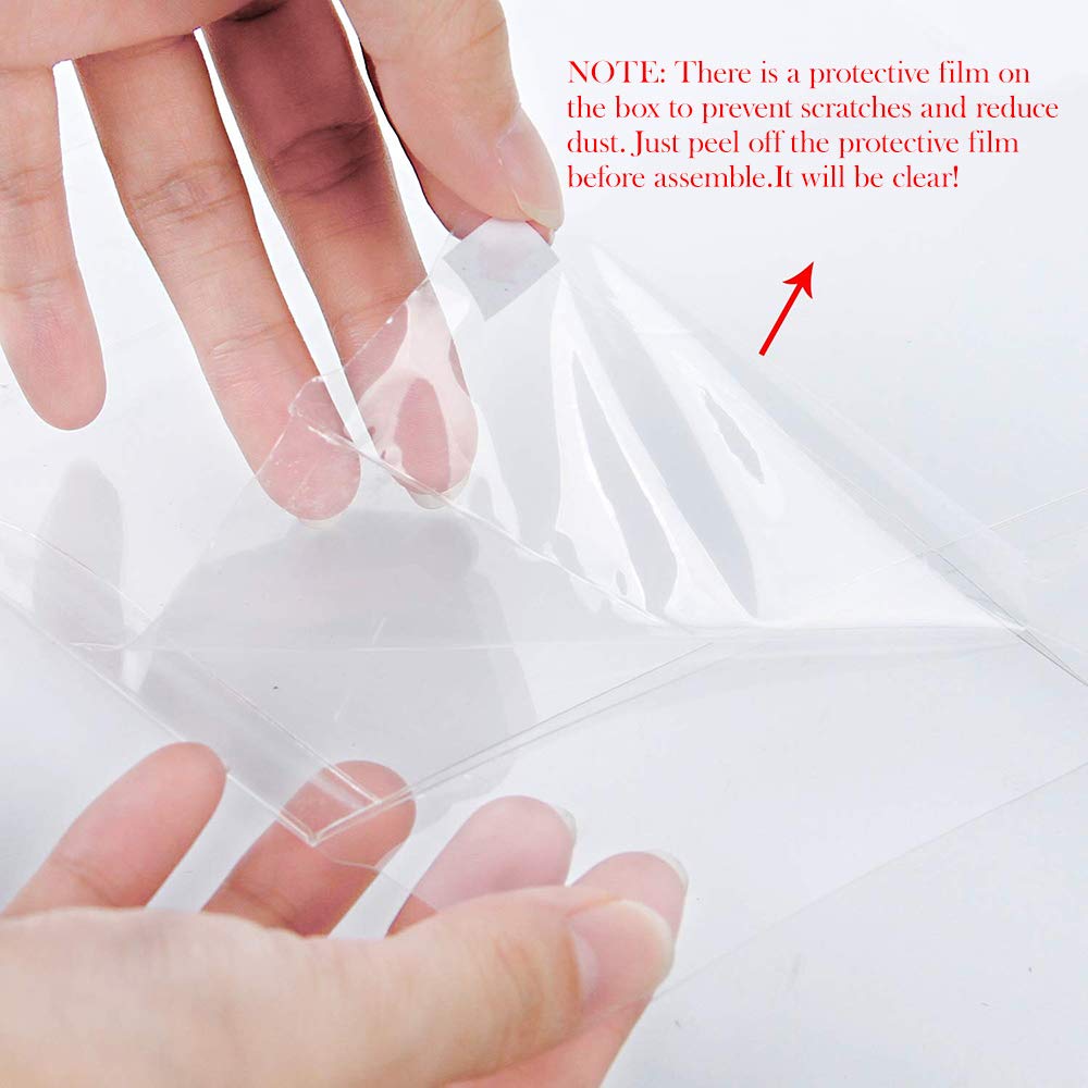 YOZATIA 25PCS Transparent Boxes 3 x 3 x 3 inch, Clear Plastic Boxes Gift Boxes for Wedding, Party and Baby Shower Favors