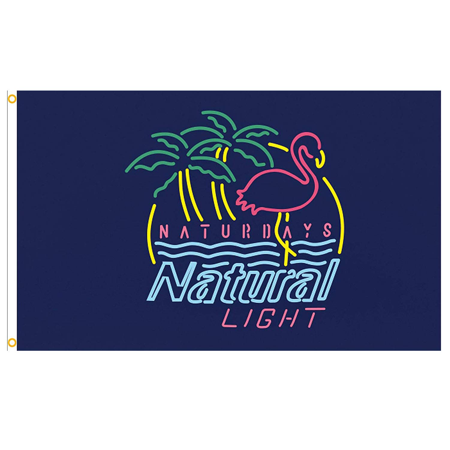 Naturdays Flag Natural Light Banner Flag Man Cave Wall Beer Flag with Brass Grommets,Outdoor Sign House Flag Polyester Yard Lawn Outdoor Decor 3x5 Ft Banner