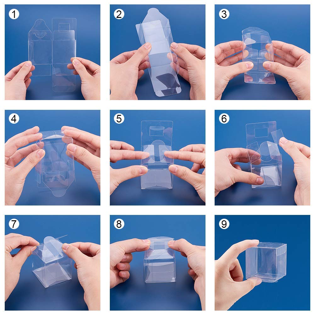 YOZATIA 25PCS Transparent Boxes 3 x 3 x 3 inch, Clear Plastic Boxes Gift Boxes for Wedding, Party and Baby Shower Favors