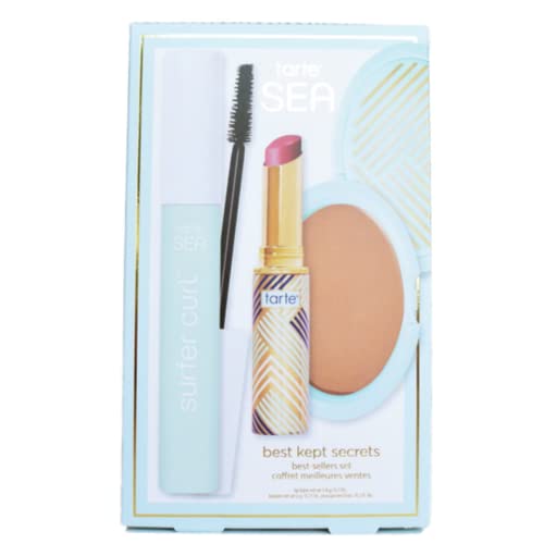 Tarte SEA Best Kept Secrets Best-Sellers Set:: SEA Surfer Curl Volumizing Mascara, SEA Quench Lip Rescue, SEA Breezy Cream Bronzer