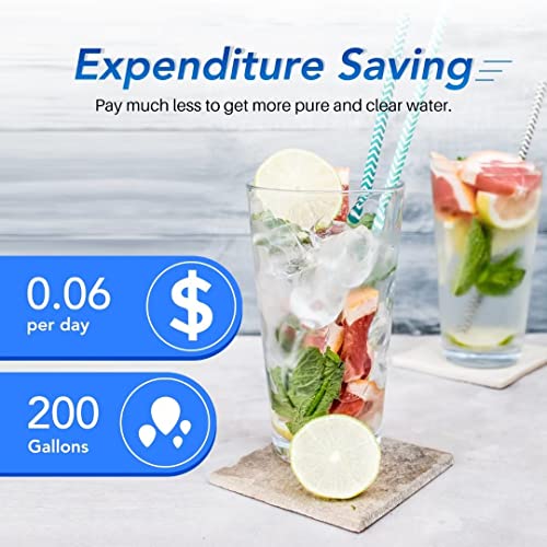 ICEPURE RWF5800A Refrigerator Water Filter Compatible with Frigidaire EPTWFU01, EWF02, Pure Source Ultra II, NIGELERO Ultrа II, 3PACK
