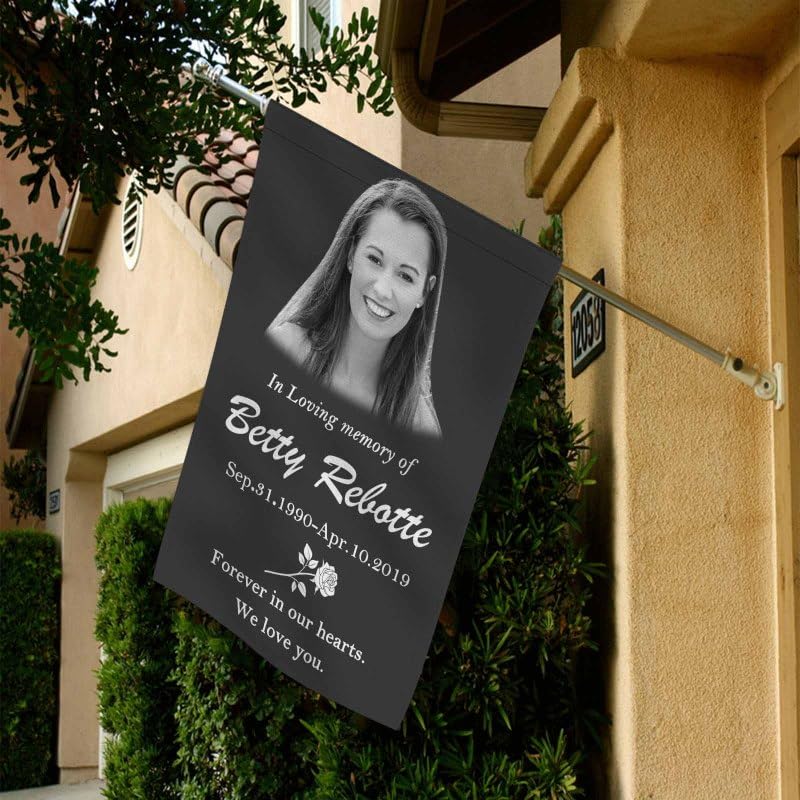 In Loving Memory of Gift for Your Love One, Personalized Garden Flags for Outside, Custom Outdoor Banners and Flags Memorial Flags for Cemetery Pool Room Yard Balcony