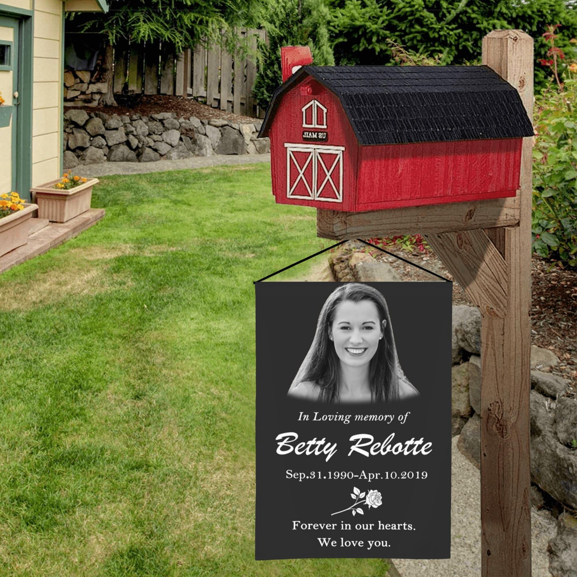 In Loving Memory of Gift for Your Love One, Personalized Garden Flags for Outside, Custom Outdoor Banners and Flags Memorial Flags for Cemetery Pool Room Yard Balcony