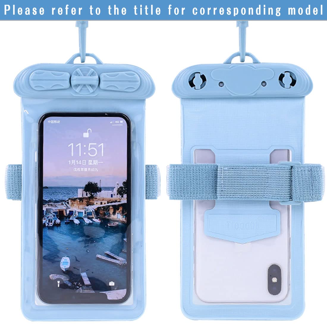Vaxson Phone Case, Compatible with Lenovo ThinkPhone by Motorola Moto Waterproof Pouch Dry Bag [ Not Screen Protector Film ] Blue