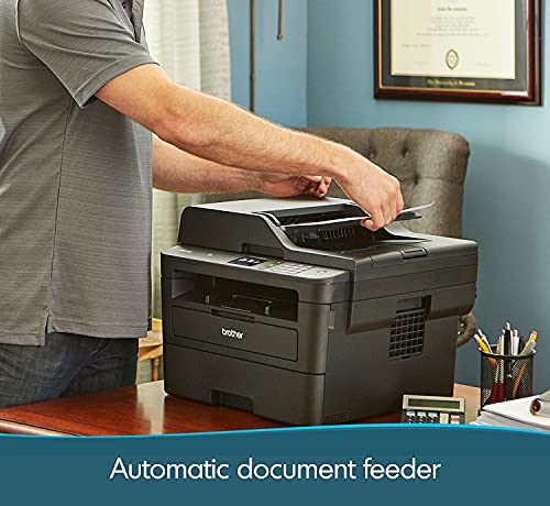 Brother L-2730DW Series Compact Monochrome All-in-One Laser Printer I Print Copy Scan Fax I Wireless I Mobile Printing I Auto 2-Sided Printing I ADF I 2.7" Touchscreen I 36 ppm + Printer Cable
