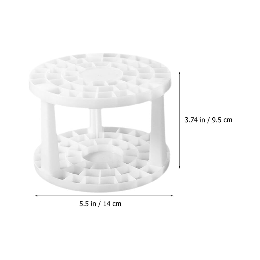 Tofficu 2pcs Paint Brush Holder Multi-hole Makeup Organizer Pencil Brush Stand Storage Rack for Home School Office Supplies White