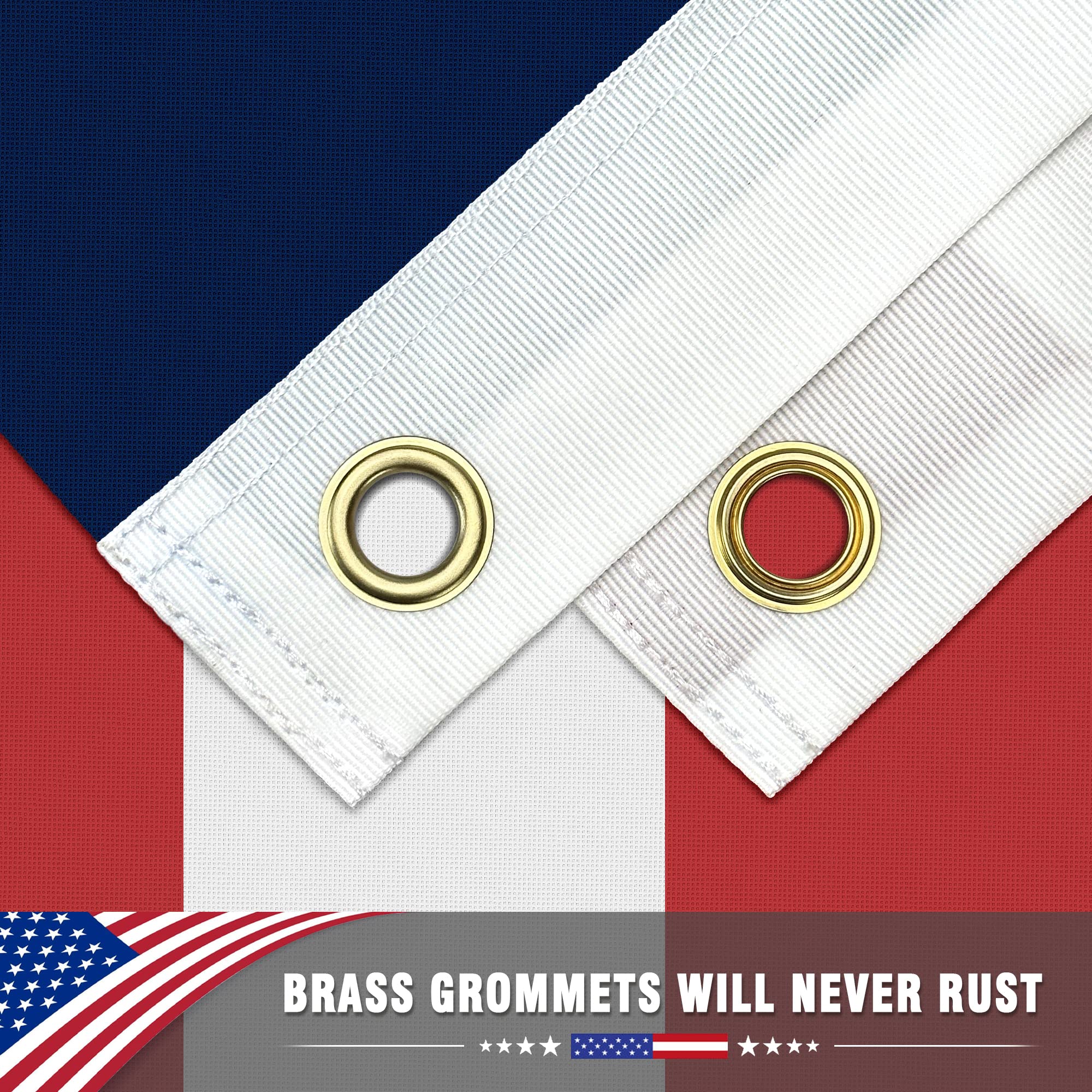 5x3 Ft American Outdoor Flag US Flag Bright Color and UV Fade Proof Canvas Header and Double Stitched - USA Flags with Brass Grommets