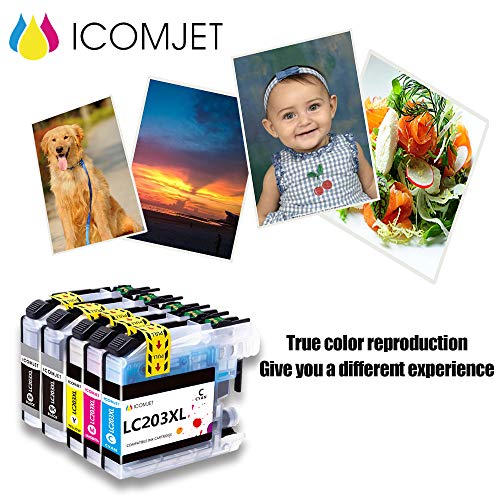 ICOMJET Compatible Ink Cartridge Replacement for Brother LC203 LC203XL Work for Brother J5520DW J460DW MFC-J480DW MFC-J880DW MFC-J485DW MFC-J680DW MFC-J4620DW MFC-J5720DW Printers (10 Pack)