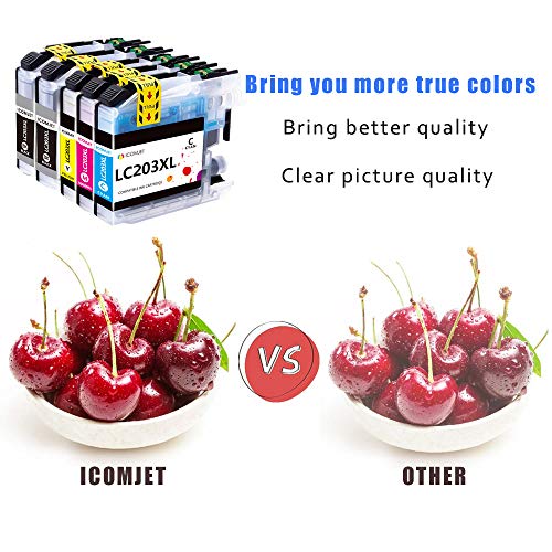 ICOMJET Compatible Ink Cartridge Replacement for Brother LC203 LC203XL Work for Brother J5520DW J460DW MFC-J480DW MFC-J880DW MFC-J485DW MFC-J680DW MFC-J4620DW MFC-J5720DW Printers (10 Pack)