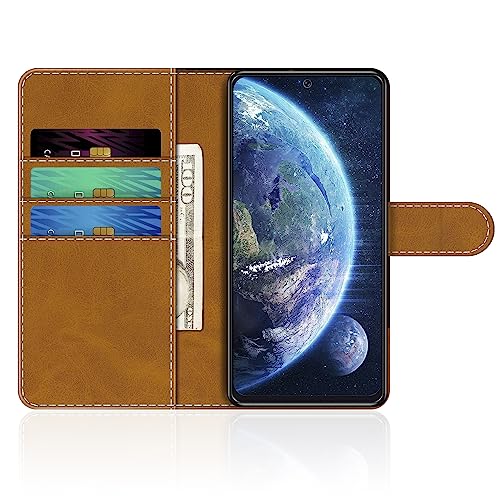 MILEGAO Leather Case for Motorola ThinkPhone 5G Magnetic Phone Case with Wallet and Card Slot + [2 Pack] Tempered Glass Screen Protector for ThinkPhone by Motorola (6.6”)