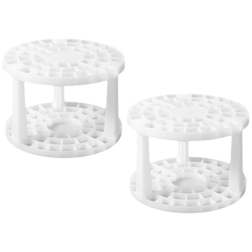 Tofficu 2pcs Paint Brush Holder Multi-hole Makeup Organizer Pencil Brush Stand Storage Rack for Home School Office Supplies White