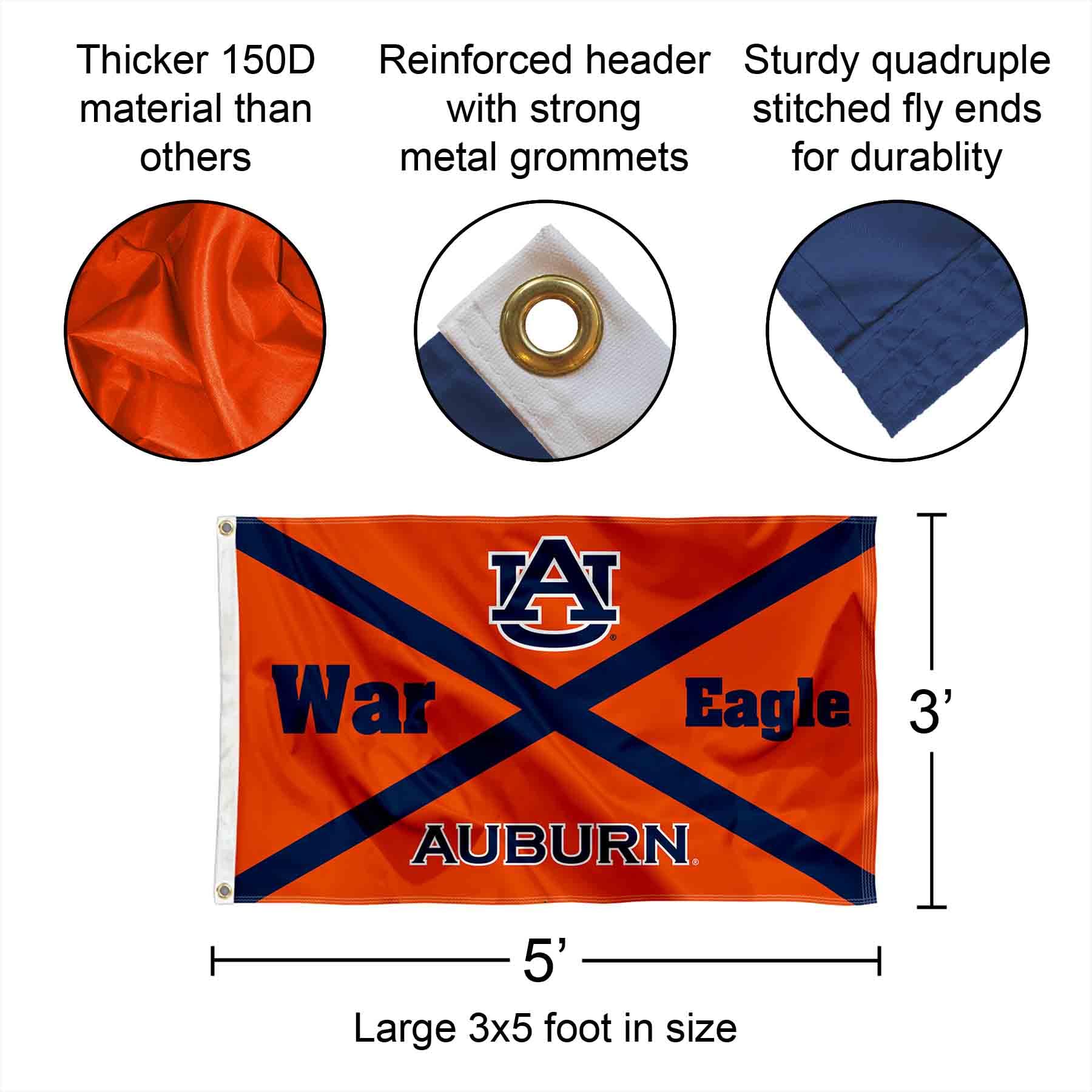 College Flags & Banners Co. Auburn AL State Design Flag