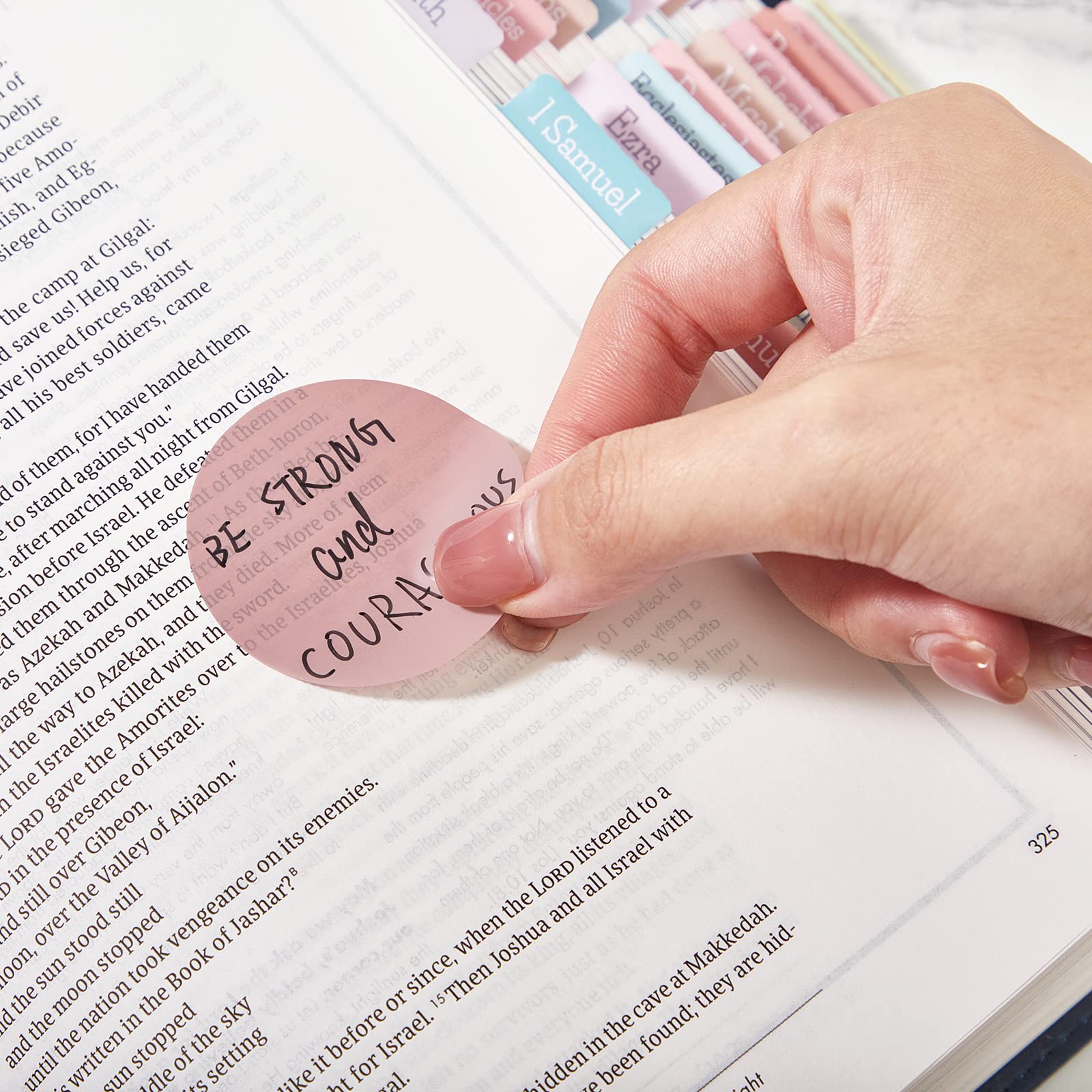 Pastel Round Transparent Sticky Notes, Set of 4 Circle Clear Sticky Tabs, Translucent Page Flags Book Markers Stickers, Planner Accessories, Bible Journaling Study Office School Supplies (Pastel)