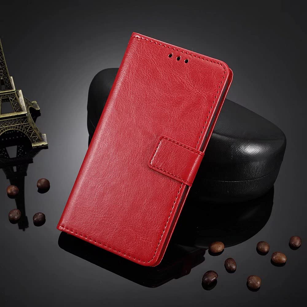 YBROY Case for Motorola ThinkPhone, Magnetic Flip Leather Premium Wallet Phone Case, with Card Slot and Folding Stand, Case Cover for Motorola ThinkPhone.(Red)