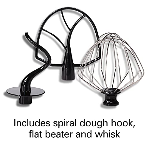 Hamilton Beach Professional All-Metal Stand Mixer with Specialty Attachment Hub, 5 Quart Bowl, 12 Speeds, Includes Flat Beater, Dough Hook, Whisk (63240)