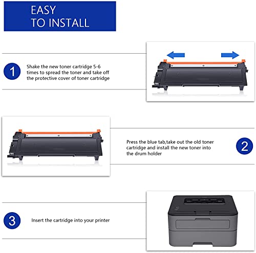 TN660 High Yield Black Toner Cartridge 2PK TN-660 : VASERIK Compatible Replacement for Brother HL-L2300D HL-L2320D HL-L2340DW Printer