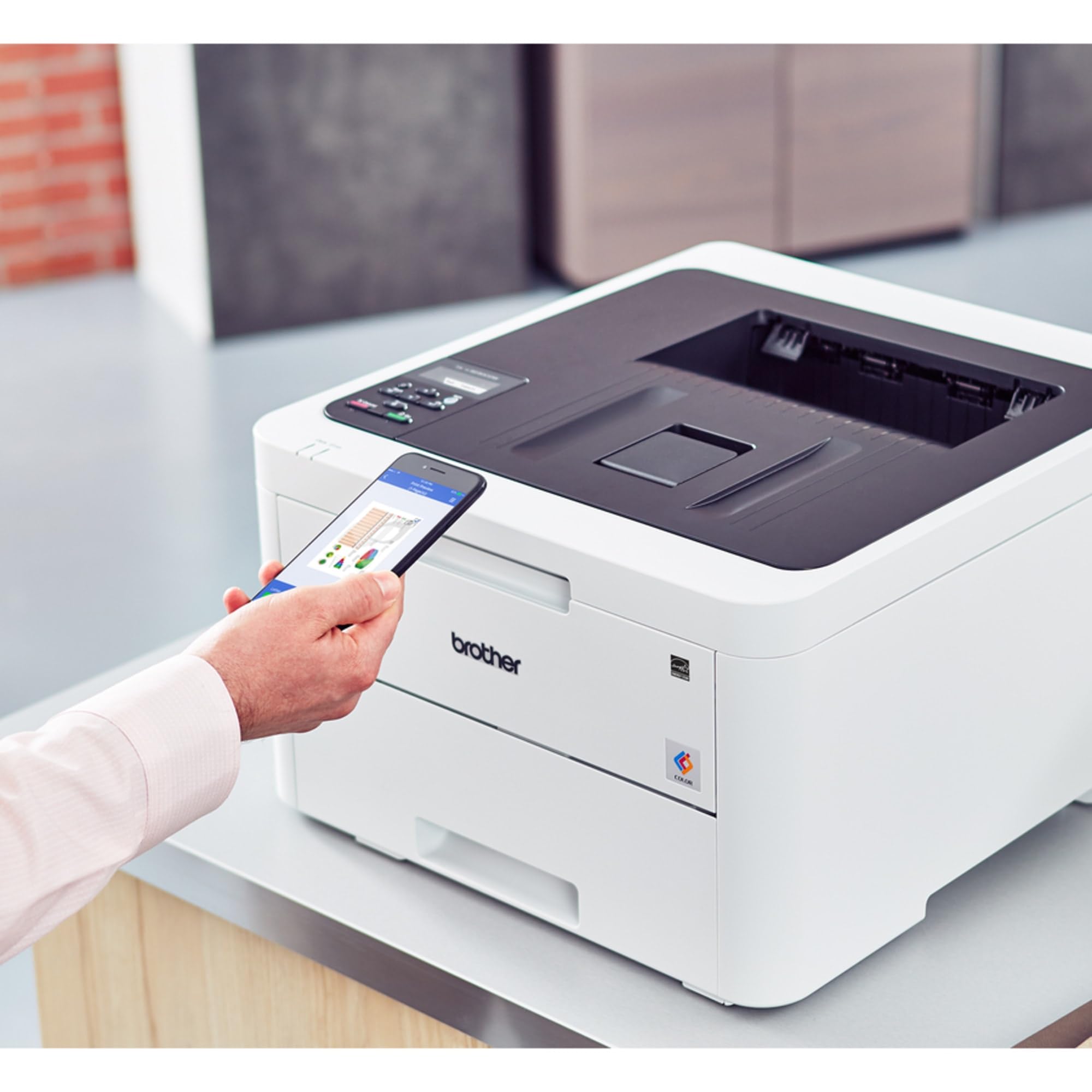 Brother HL-L3230CDW Compact Digital Color, Providing Laser Printer Quality Results with Wireless Printing and Duplex Printing, Amazon Dash Replenishment Ready, White