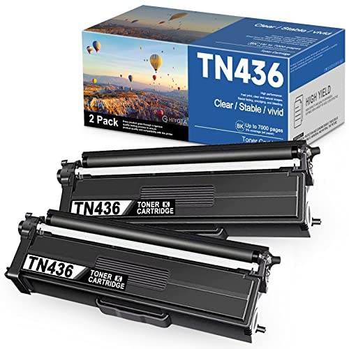 HIYOTA TN436 Toner Cartridge High Yield: Compatible 2 Pack Black TN-436 Toner Cartridge Replacement for Brother HL-L8360CDWT L8360CDW L9310CDW MFC-L9570CDW L8690CDW L8900CDW DCP-L8410CDW Printer