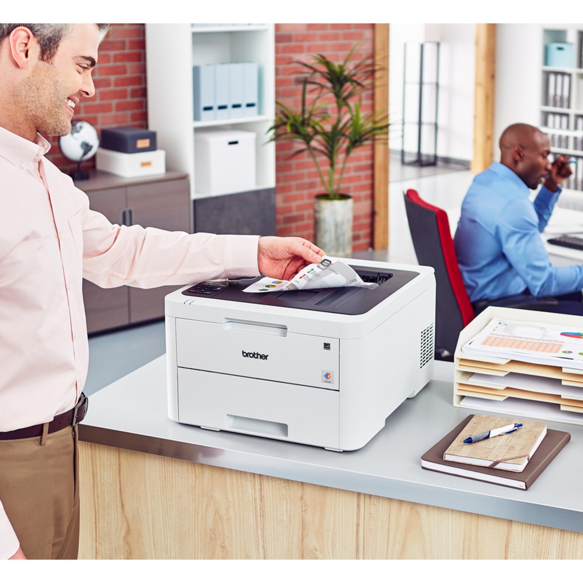 Brother HL-L3230CDW Compact Digital Color, Providing Laser Printer Quality Results with Wireless Printing and Duplex Printing, Amazon Dash Replenishment Ready, White