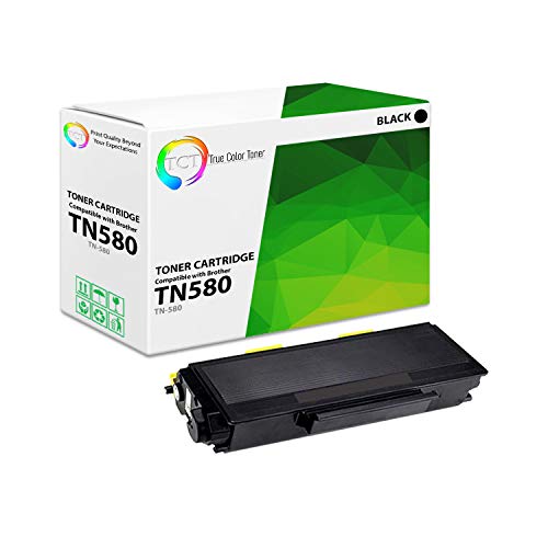 TCT Premium Compatible Toner Cartridge Replacement for Brother TN-580 TN580 Black High Yield Works with Brother DCP-8060 8065, HL-5240 5250 5280, MFC-8460 8870 8860 Printers (7,000 Pages) - 2 Pack