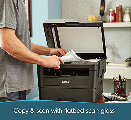 Brother MFC-L2750DW All-in-One Wireless Monochrome Laser Printer - Print Copy Scan Fax - 2.7" Touchscreen LCD, Auto Duplex Print, Speed Up to 36 ppm, 50-Sheet ADF, Wulic Printer Cable