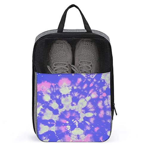 Frcavbin Tie Die Swirl Kaleidoscope Travel Shoe Bag Shoes Carrier with Handle and Zipper Foldable Shoe Puches Organizer for Home storage School starts