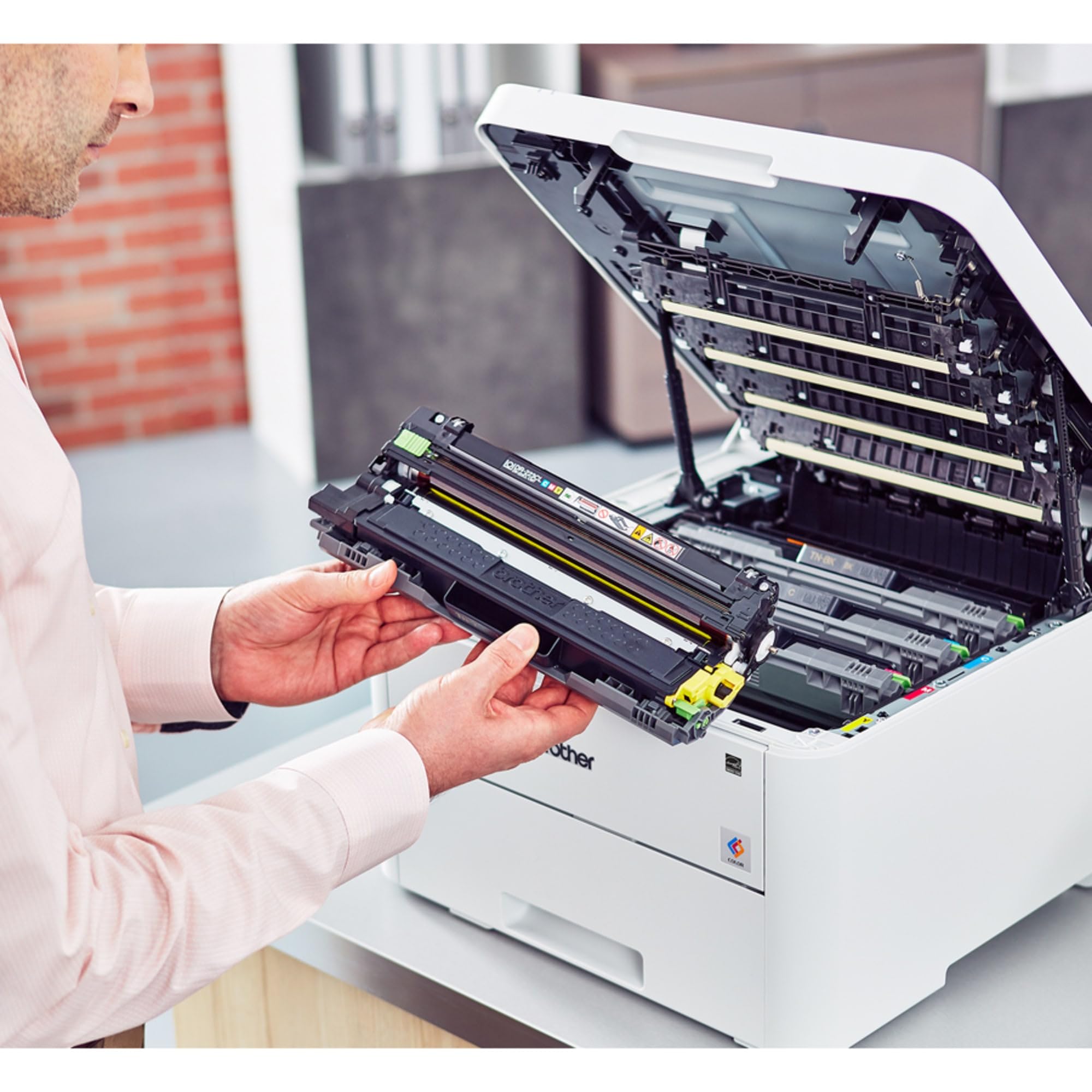Brother HL-L3230CDW Compact Digital Color, Providing Laser Printer Quality Results with Wireless Printing and Duplex Printing, Amazon Dash Replenishment Ready, White