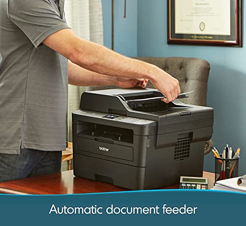 Brother MFC-L2750DW All-in-One Wireless Monochrome Laser Printer - Print Copy Scan Fax - 2.7" Touchscreen LCD, Auto Duplex Print, Speed Up to 36 ppm, 50-Sheet ADF, Wulic Printer Cable