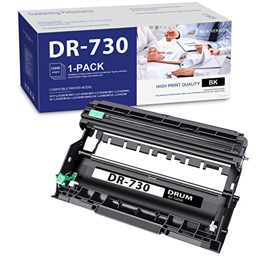 LVELIMIT DR-730 DR730 Drum Unit Compatible Replacement for Brother DR730 DR-730 DCP-L2550DW MFC-L2710DW MFC-L2750DW MFC-L2750DWXL HL-L2350DW Printer, 1 Pack Black.
