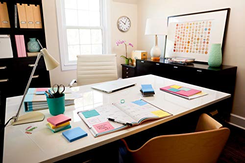 Post-it Notes, 3x3 in, 12 Pads, America's #1 Favorite Sticky Notes, Beachside Café Collection, Pastel Colors (654-5UC)