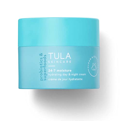 TULA Skin Care 24-7 Moisture Hydrating Day and Night Cream | Moisturizer for Face, Ageless is the New Anti-Aging, Face Cream, Contains Watermelon Fruit and Blueberry Extract | 1.5 oz.