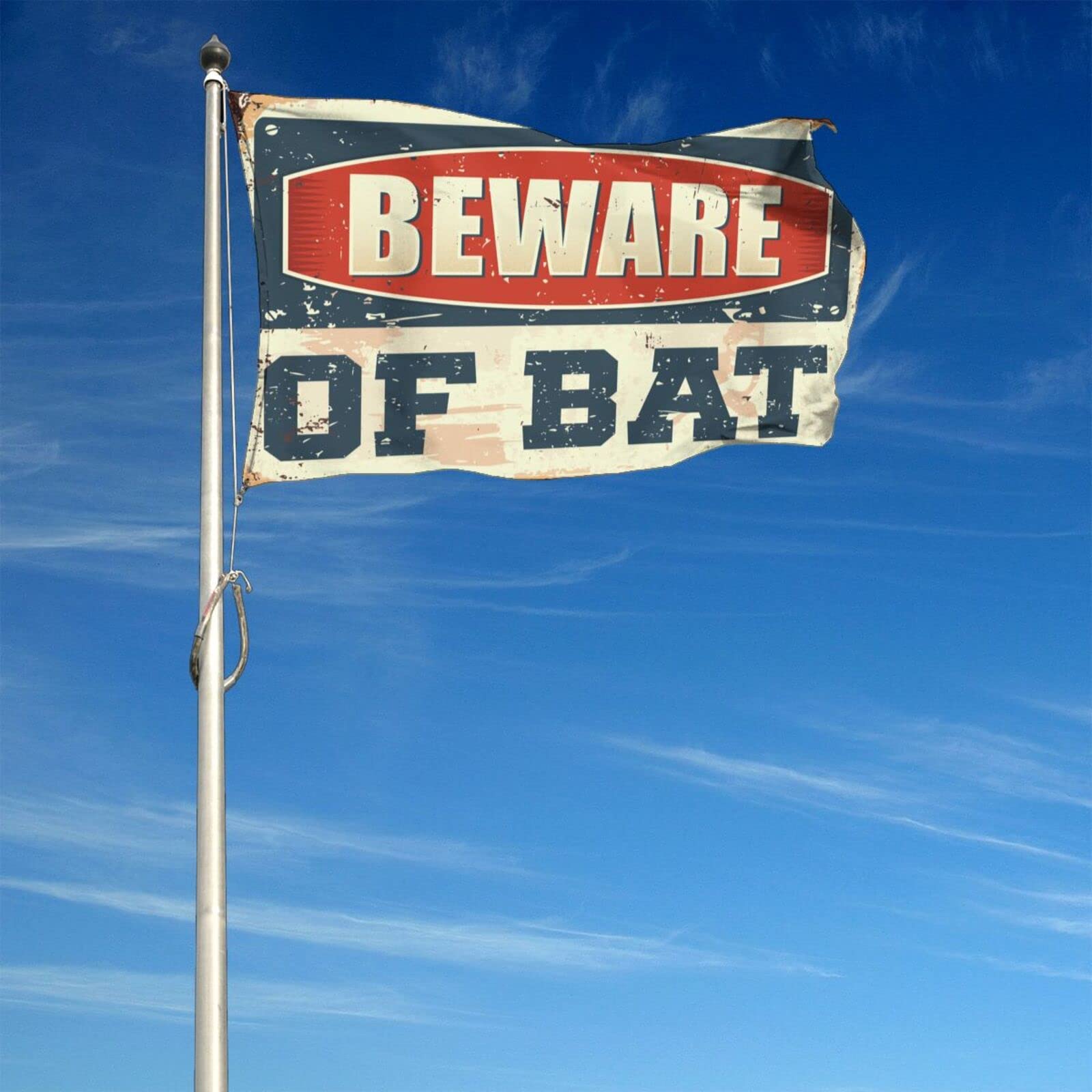 Flags to Hang in Your Room Beware of Bat Flag Grill Gifts for Dad Flags for Boys Room (Size : 30X45CM)
