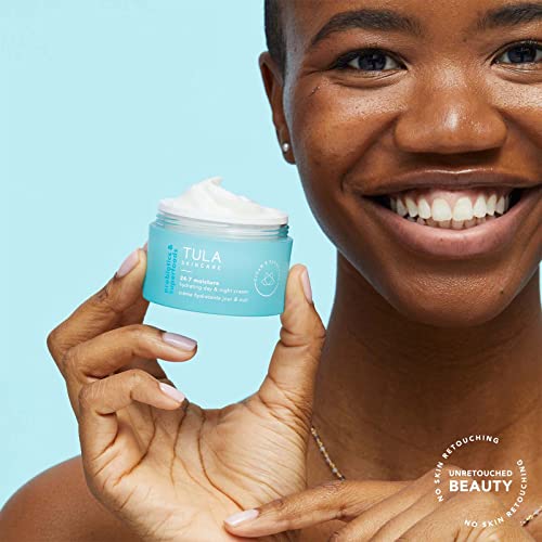 TULA Skin Care 24-7 Moisture Hydrating Day and Night Cream | Moisturizer for Face, Ageless is the New Anti-Aging, Face Cream, Contains Watermelon Fruit and Blueberry Extract | 1.5 oz.
