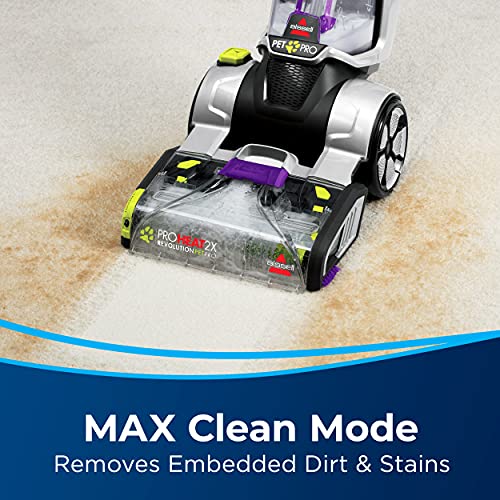 Bissell ProHeat 2X Revolution Max Clean Pet Pro Full-Size Carpet Cleaner, 1986, with Antibacterial Formula and Bonus 3" Tough Stain Tool