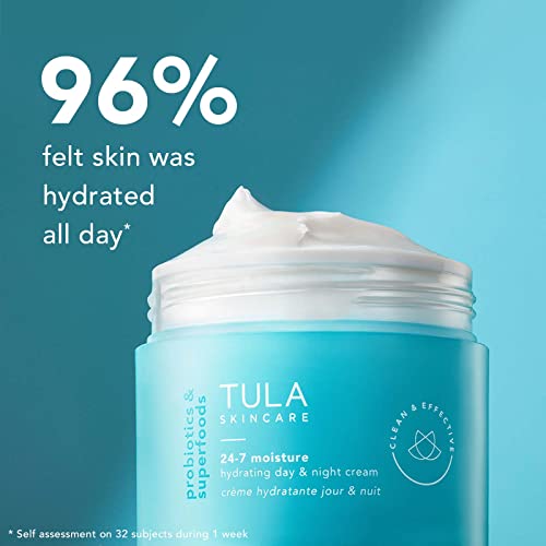 TULA Skin Care 24-7 Moisture Hydrating Day and Night Cream | Moisturizer for Face, Ageless is the New Anti-Aging, Face Cream, Contains Watermelon Fruit and Blueberry Extract | 1.5 oz.