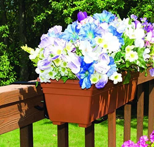 Home Depot Vigoro 3-in-1 Metal Deck Plant Bracket, Planter Box Hanger, Holds 30 lbs