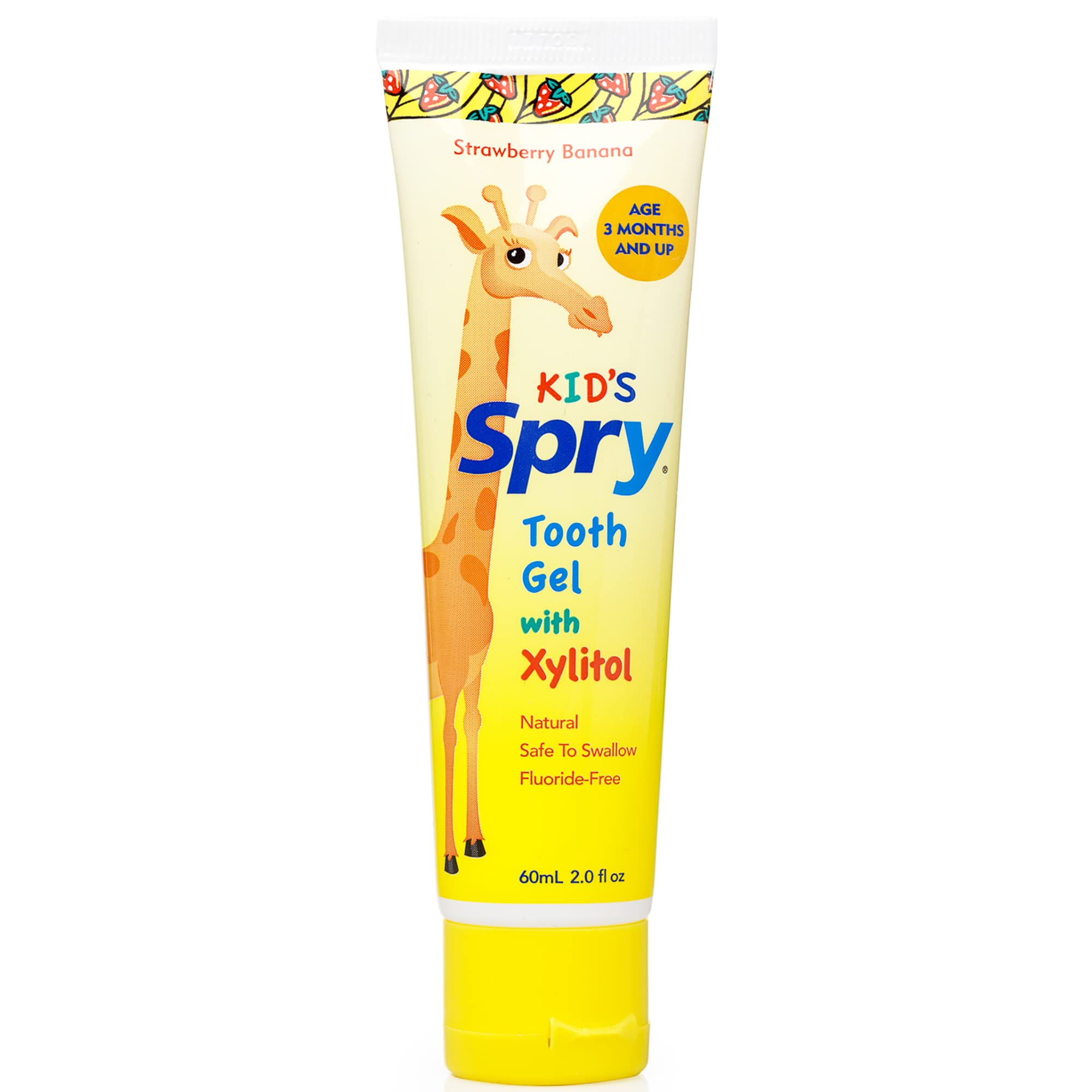 Spry Kid's Xylitol Tooth Gel, Natural Strawberry Banana, 2 fl oz