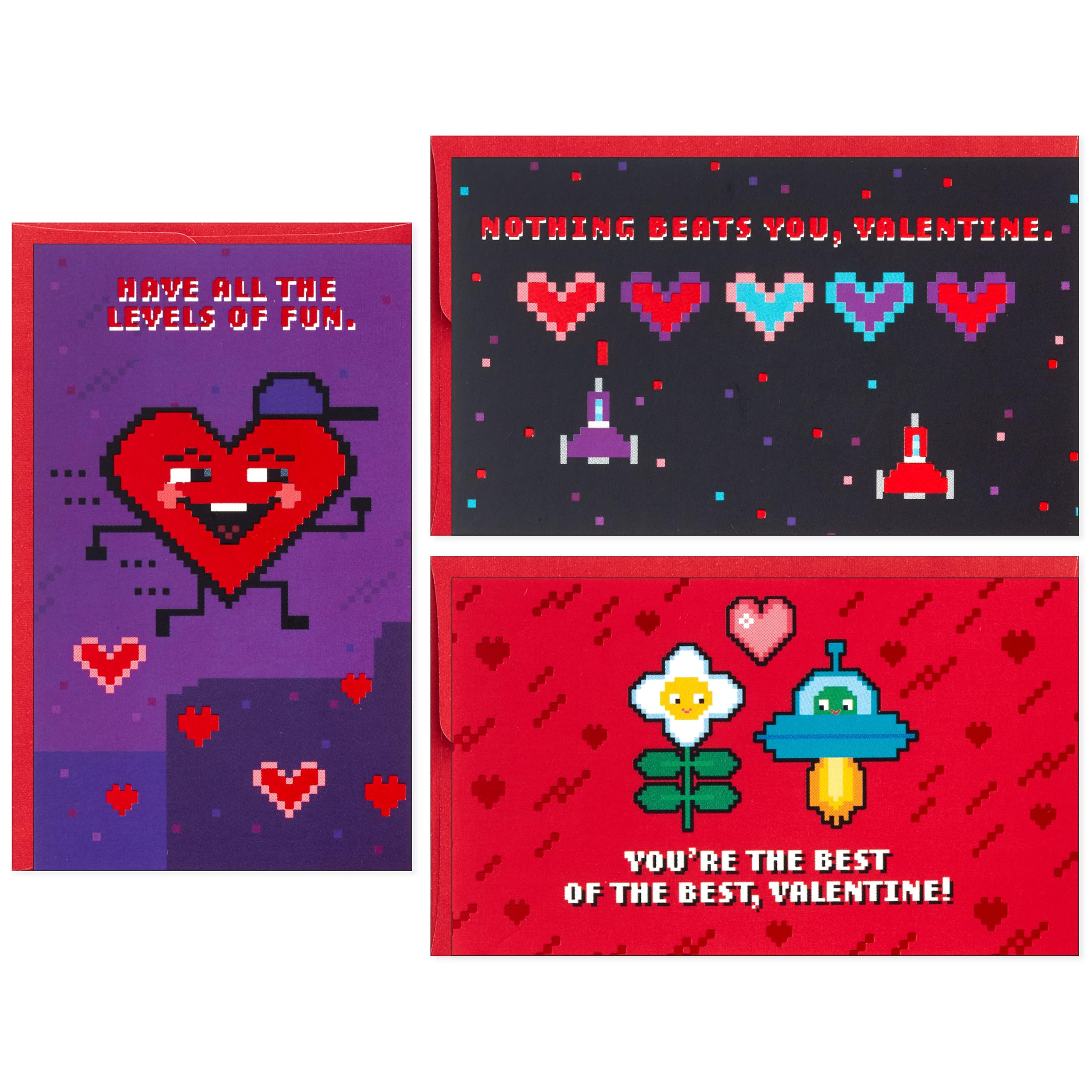 Hallmark Kids Mini Valentines Day Cards Assortment, 18 Classroom Cards with Envelopes (Tacos, Pizza, Doughnuts)