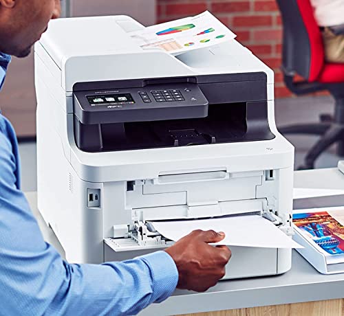 Brother MFC-L3770CDW Wireless Color All-in-One Laser Printer, Auto 2-Sided Printing, 3.7 Inch Color Touchscreen, Print Scan Copy, 30-Sheet Capacity, Bundle with FLASNAKE Printer Cable