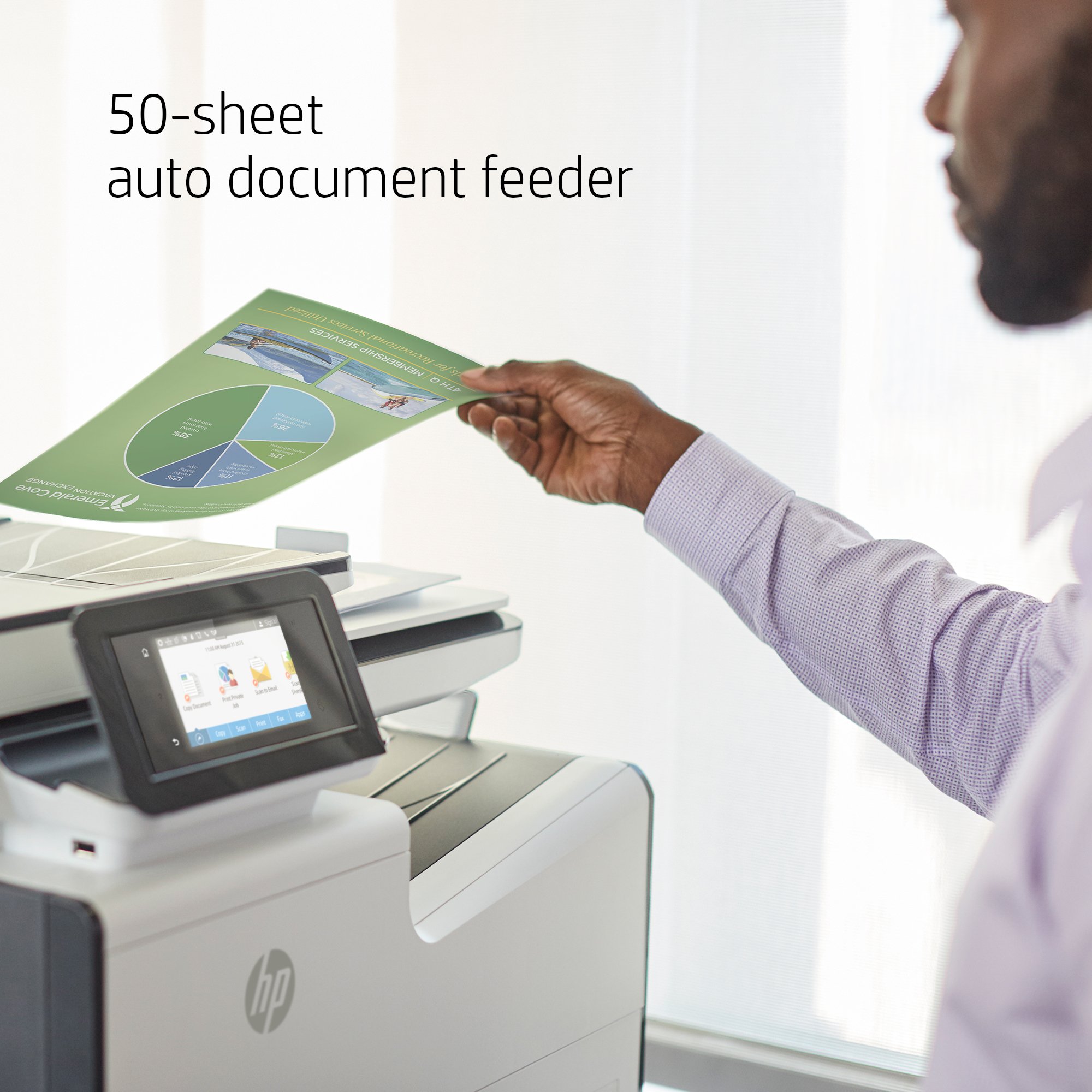 HP PageWide 377dw Color Multifunction Business Printer with Wireless & Duplex Printing (J9V80A)