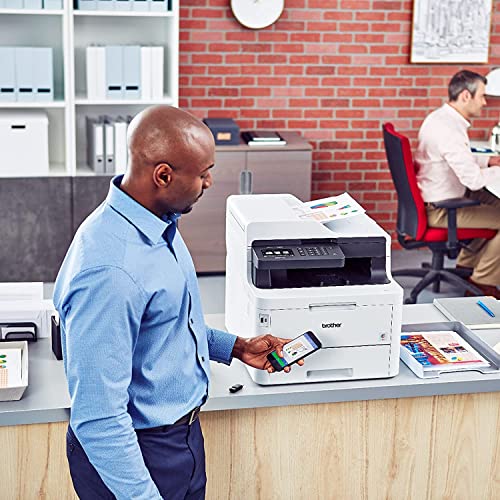 Brother MFC-L3770CDW Wireless Color All-in-One Laser Printer, Auto 2-Sided Printing, 3.7 Inch Color Touchscreen, Print Scan Copy, 30-Sheet Capacity, Bundle with FLASNAKE Printer Cable