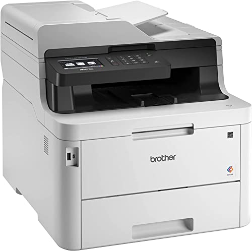 Brother MFC-L3770CDW Wireless Color All-in-One Laser Printer, Auto 2-Sided Printing, 3.7 Inch Color Touchscreen, Print Scan Copy, 30-Sheet Capacity, Bundle with FLASNAKE Printer Cable
